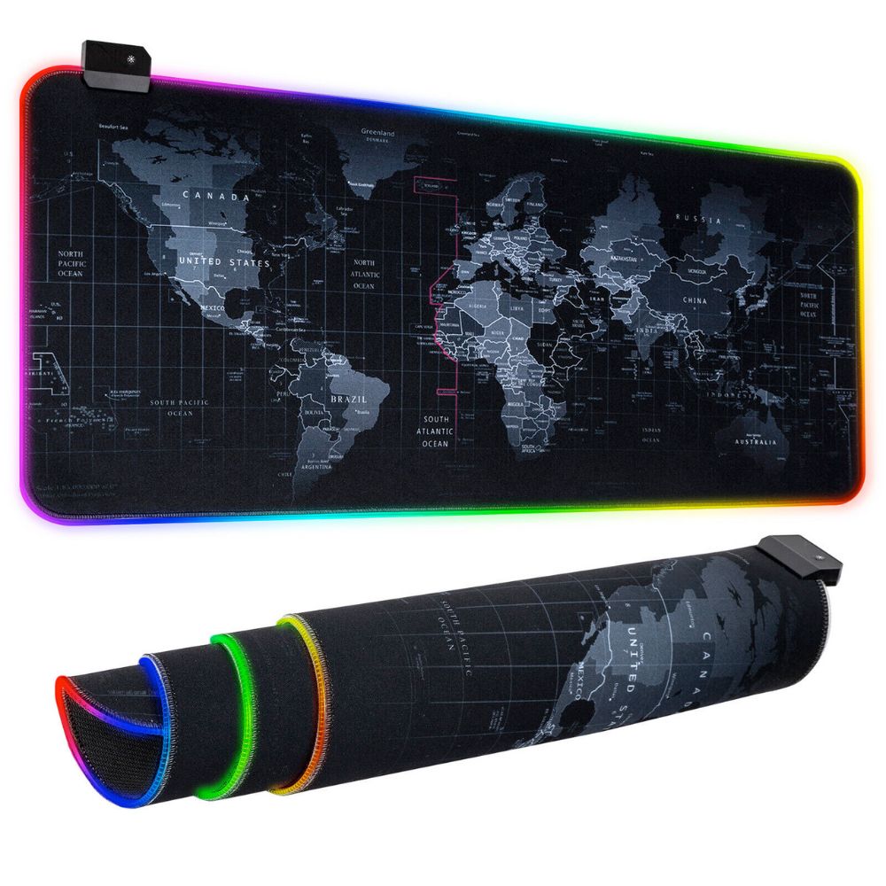 Dragon RGB World Map Gaming Mouse Pad LED Desk Mat – Everyone's Marketplace